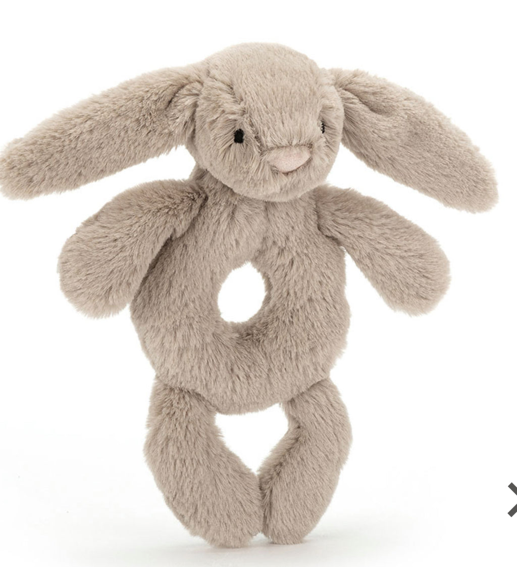 JellyCat Beige Bunny Rattle – La Di Da Boutique